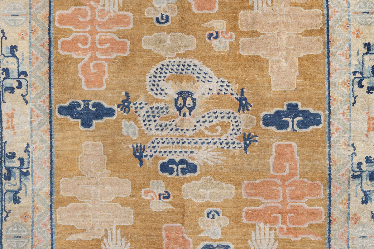 A five-clawed dragons, five-colored rug